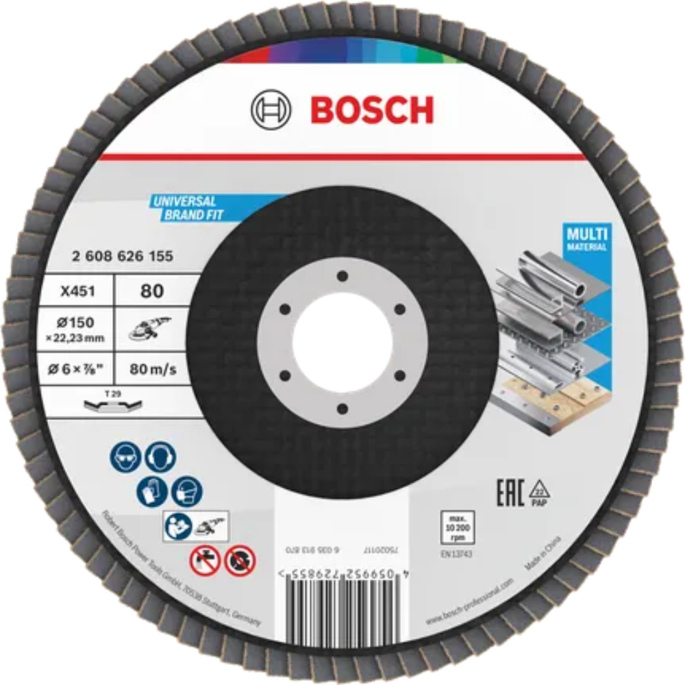 Bosch - X451 Lamelasti disk Ø150 T29 G80 1 kom - 2608626155 | Mixal