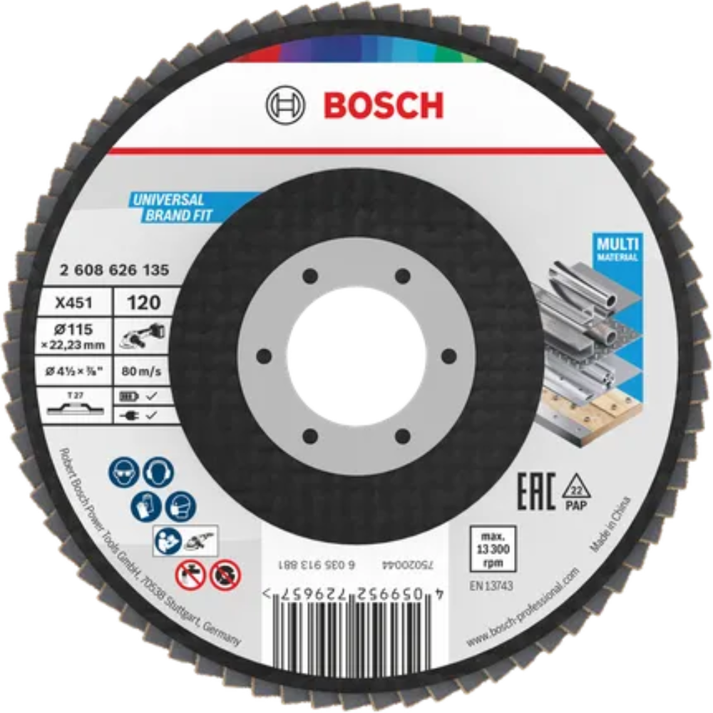Bosch - X451 Lamelasti disk Ø115 T27 G120 1 kom - 2608626136 | Mixal