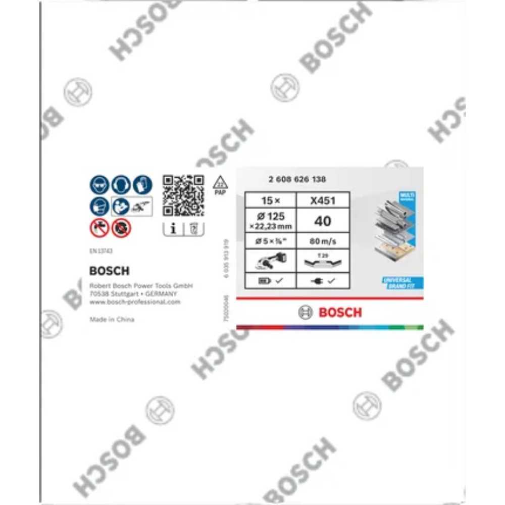Bosch - X451 Lamelasti disk Ø125 T29 G40 1 kom - 2608626138 | Mixal