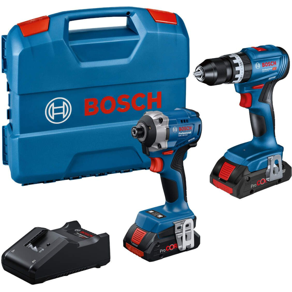 Bosch - Akumulatorski set GSB 18V-45 + GDR 18V-215 + 2 × ProCORE 18V 4 ...